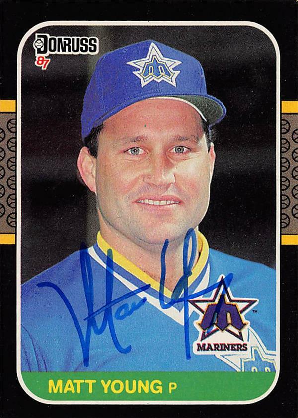 Matt Young autographed Baseball Card (Seattle Mariners) 1987 Donruss ...