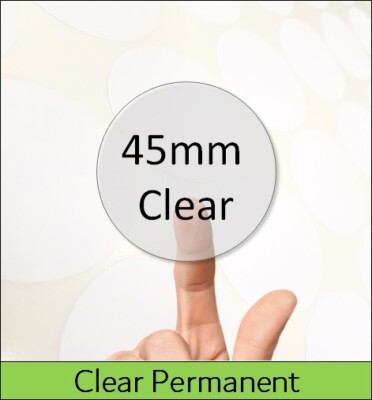 A4 Laser Clear Poly Sheets | 45mm Round See Through Labels Polylaser ...