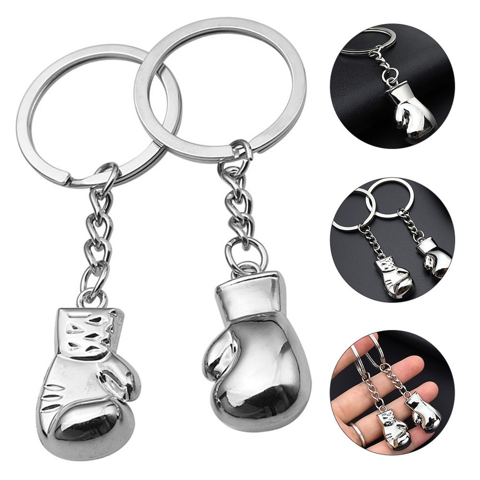 2pcs Key Chain Metal Key Holder Punching Gloves Pendant Key Holder ...