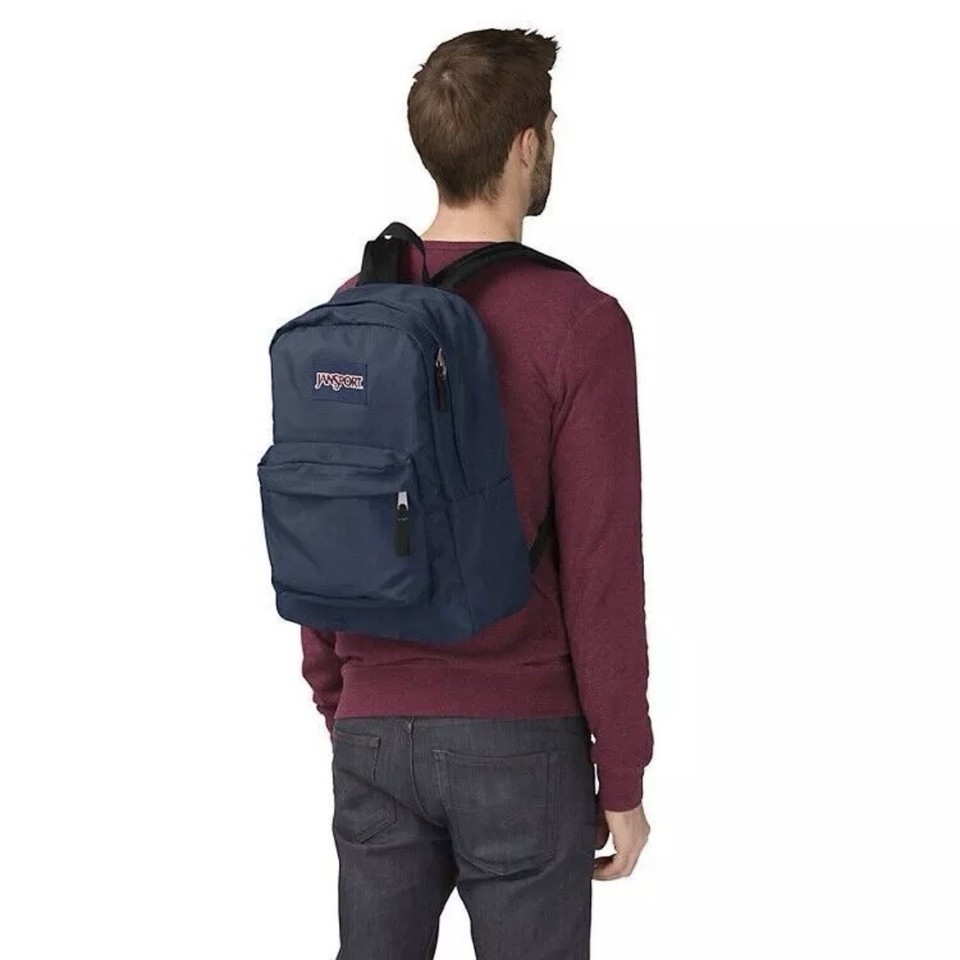JanSport Superbreak Navy Blue Backpack Lightweight School BookBag | eBay