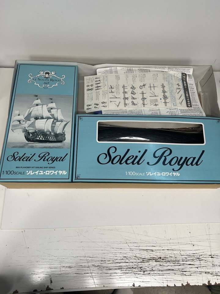 IMAI Heller 1:100 SOLEIL ROYAL Plastic Sailing Ship Model Kit #B-1312 ...
