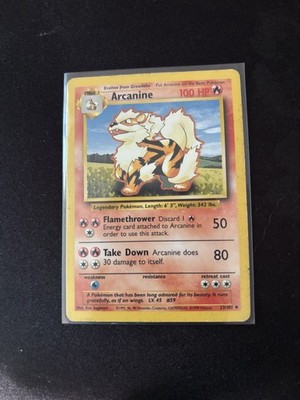 Arcanine Uncommon Base Set 023/102 HP | eBay