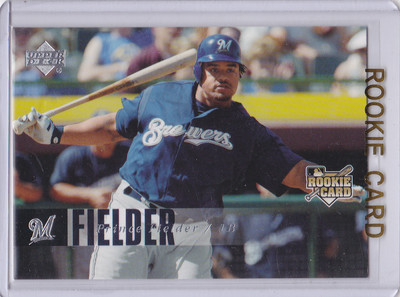 Prince FIELDER ROOKIE RC Card Milwaukee Brewers BASEBALL Detroit Tigers ...