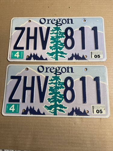 2018 OREGON LICENSE PLATE PAIR ZHV 811 ~ MATCHING SET EXPIRED | eBay