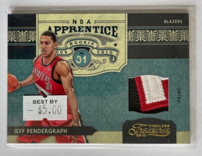 Jeff Pendergraph 2009-10 Timeless Treasures NBA Apprentice Prime PATCH ...