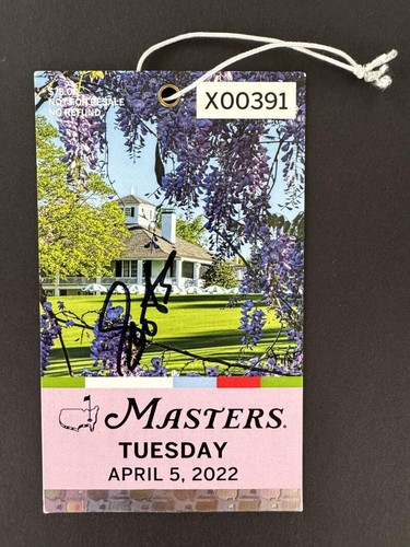 Scottie Scheffler Signed Autograph Augusta National 2022 Masters Ticket ...