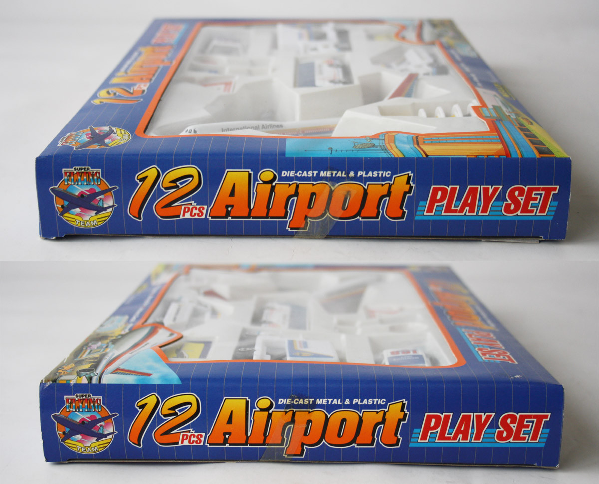 RARE Vintage 90's Welly Die Cast Airport Playset 12 Pcs Plane Bus Car ...