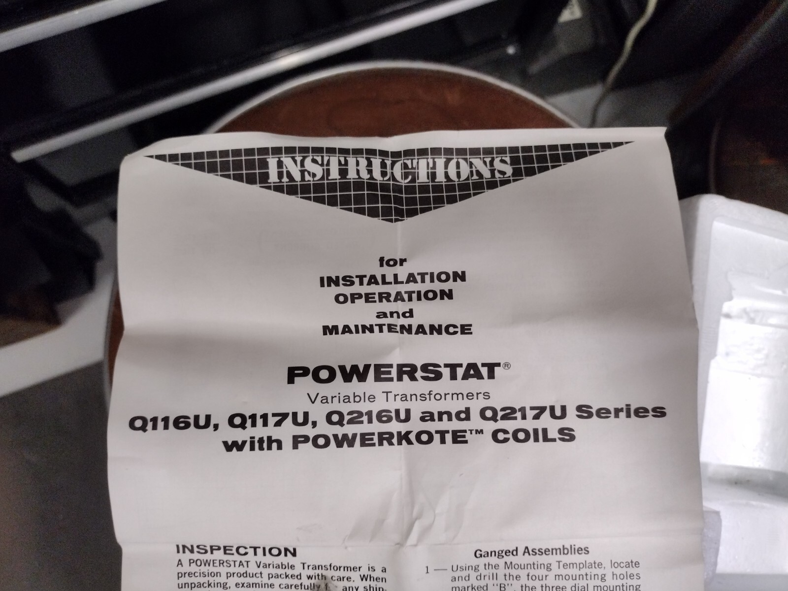 Superior Electric Powerstat Variable Transformer Model #Q116UM N.O.S ...