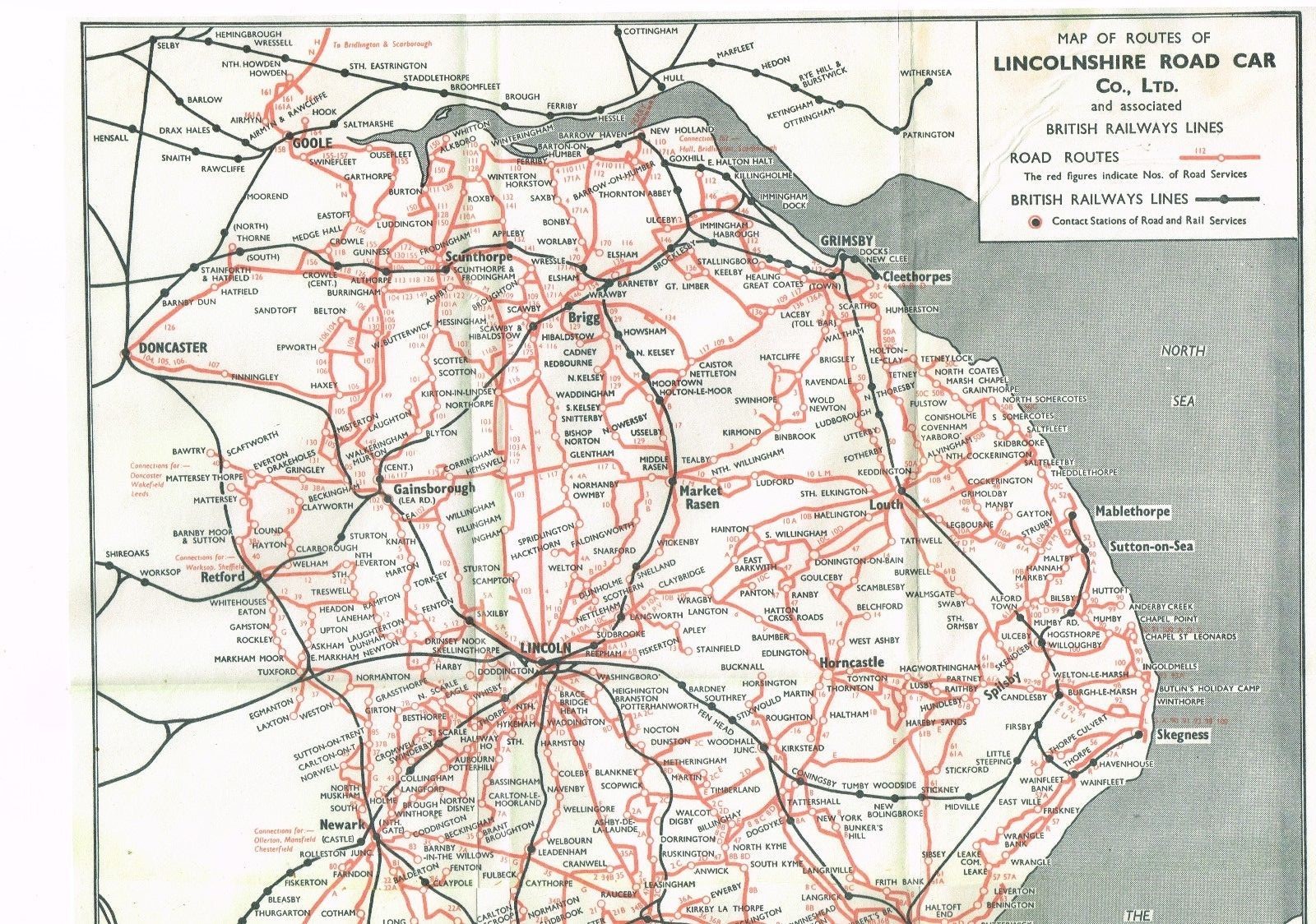 1963 Bus Time Table Booklet - Lincolnshire Area - Lincolnshire Road Car ...
