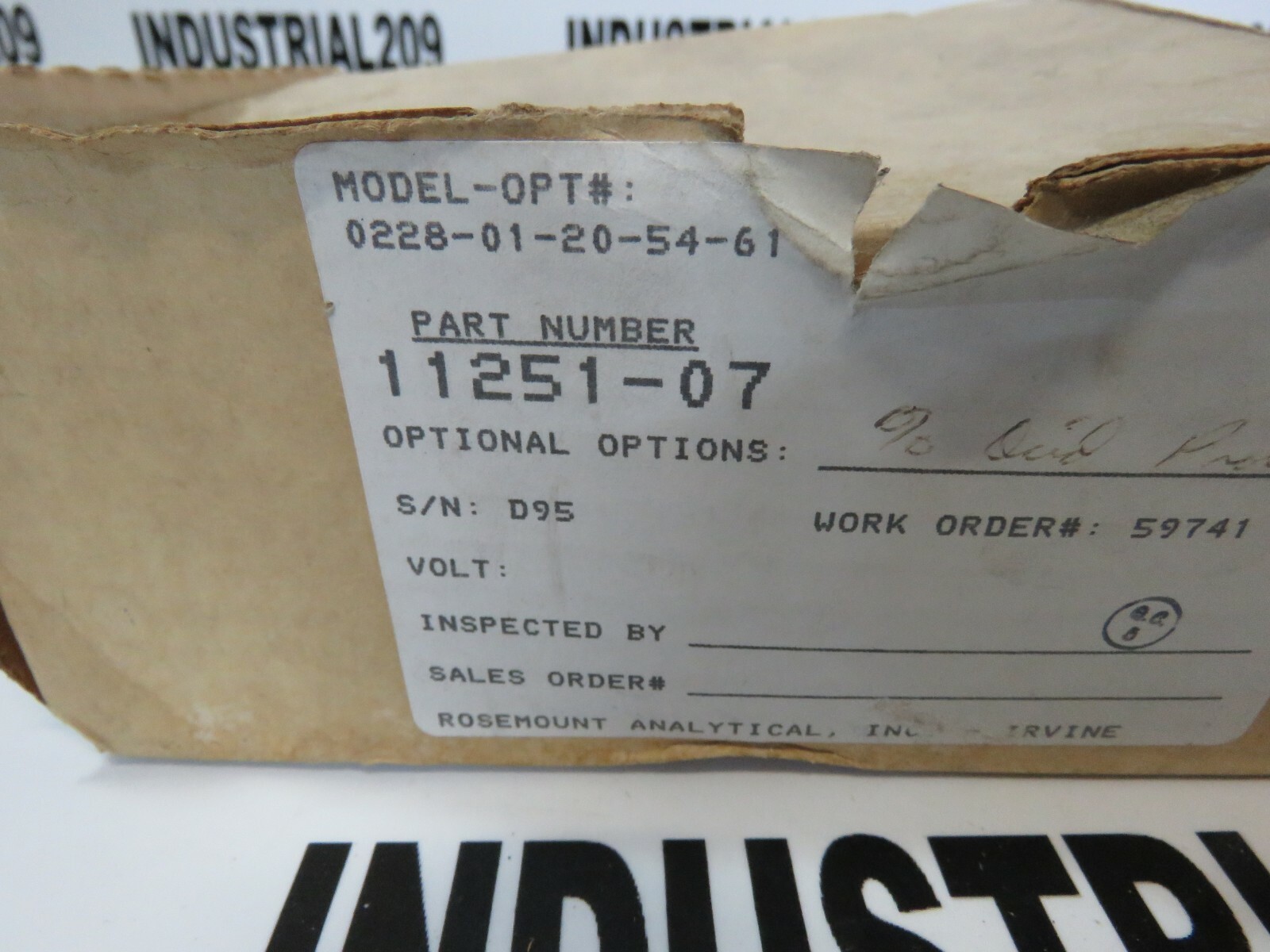 ROSEMOUNT 228-01-20-54-61 CONDUCTIVITY SENSOR NEW IN BOX | eBay