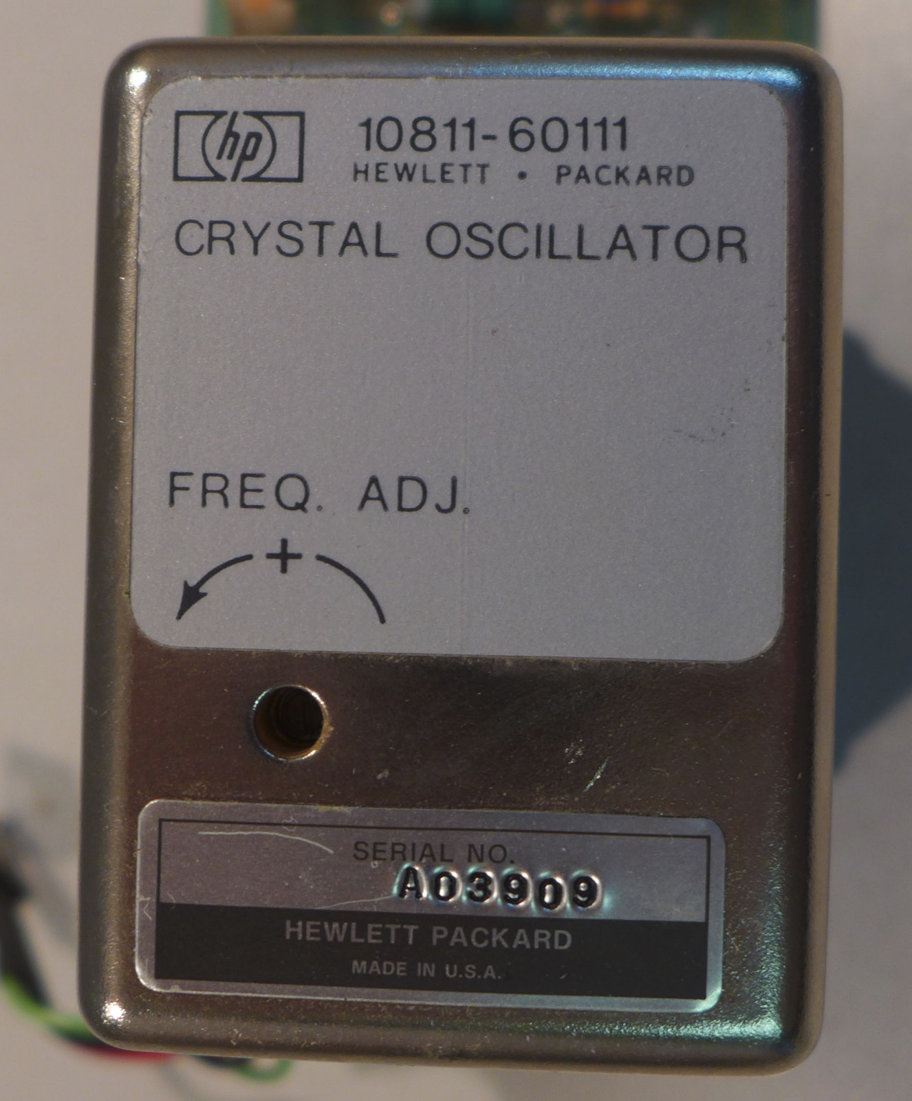 HP 10811-60111 Crystal Oscillator 10.000 MHz With Mounting Board 05328 ...