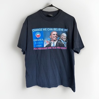 Obama / Biden 2008 Campaign President Double Sided Black Political Tee ...