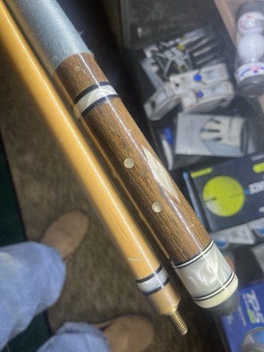Very Vintage pool Cue with mother of pearl inlays See All Pics. No Tip ...