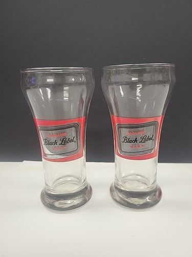 Vintage Carling Black Label Beer Glass Lot of 2 | eBay