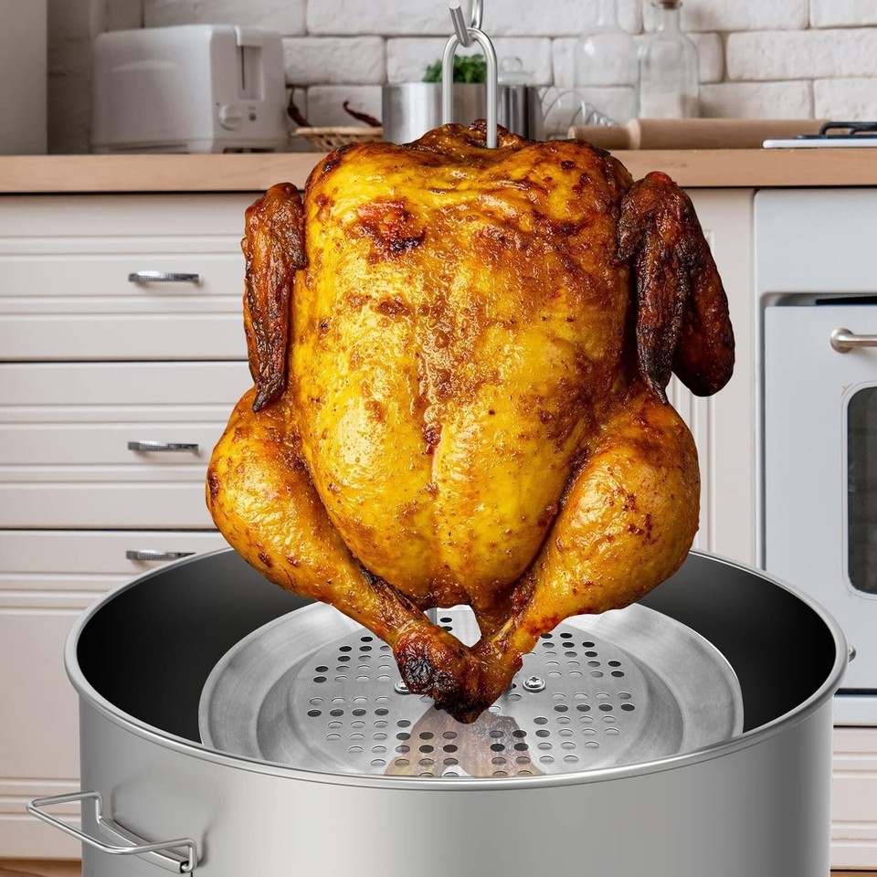Turkey Fryer Stand and Hanger Set Poultry Chicken Holder Accessories ...