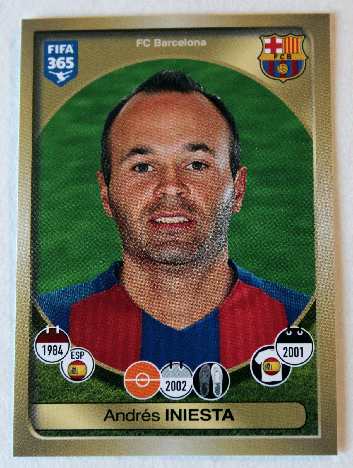 Panini Soccer Sticker Card Andres Iniesta No. 70 FIFA 365 2017 Rare ...
