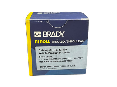 New Brady PTL-42-430 Label B-430 Clear OEM BMP61 BMP71 M611 TLS2200 ...