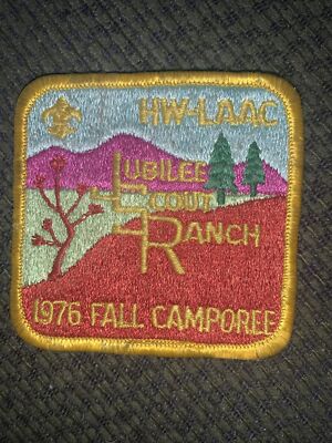 1976 Los Angeles Area Council Jubilee Scout Ranch Boy Scout Patch | eBay
