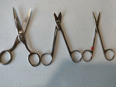 Lot of 3 Shears Scissors SS Stainless Pakistan Kleen USA Fast Shipping ...