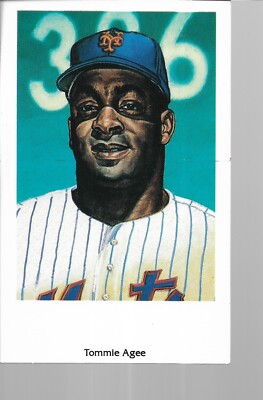 1969 NEW YORK METS RON LEWIS POSTCARD TOMMIE AGEE | eBay
