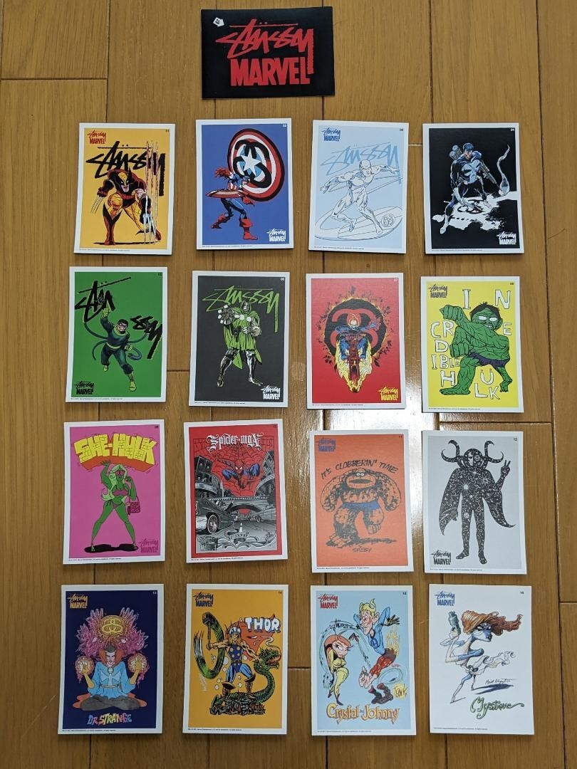 Stussy MARVEL OFFICIAL COLLECTORS TRADING CARDS 16 cards SET 2011 | eBay