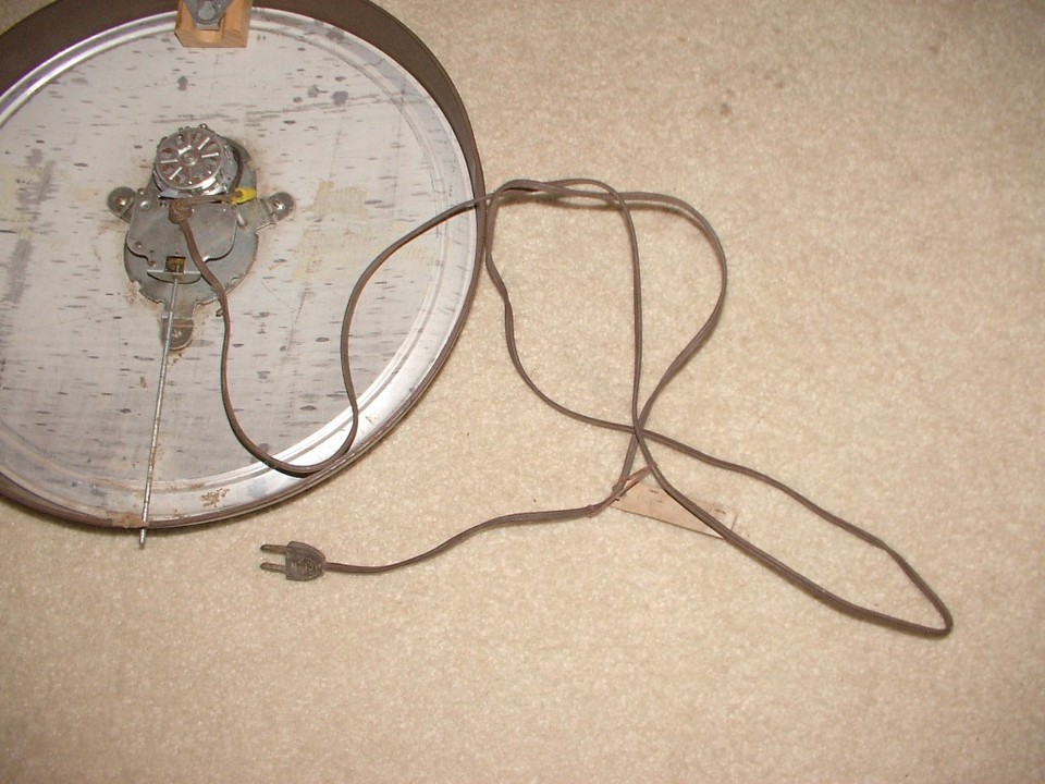 Antique school clock seth thomas wall red rye electric retro analog 13 ...