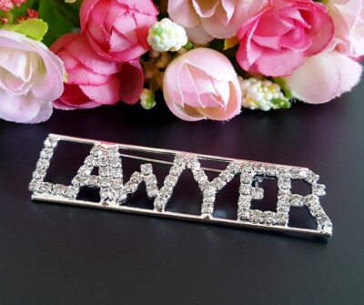 LAWYER Rhinestone Pin for that Favorite Law Grad Juris Doctor JD -2 1/2 ...