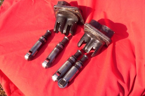Very nice set of Harley Panhead hydraulic tappet guides, with tappets ...