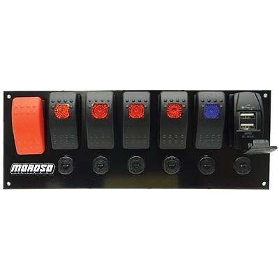 Moroso 74194, Rocker Led Switch Panel W/Breakers & Usb Ports ...