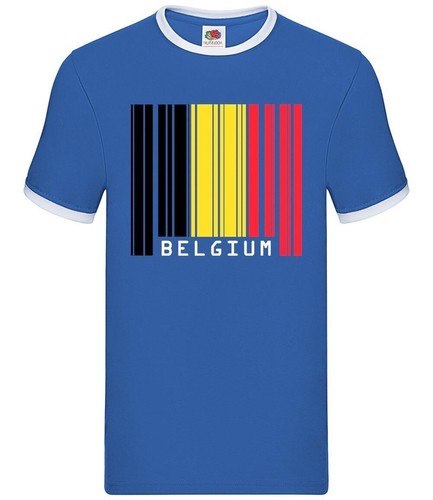 Belgique Code Barre Style Drapeau - Hommes Contraste - Bruxelles Belge ...