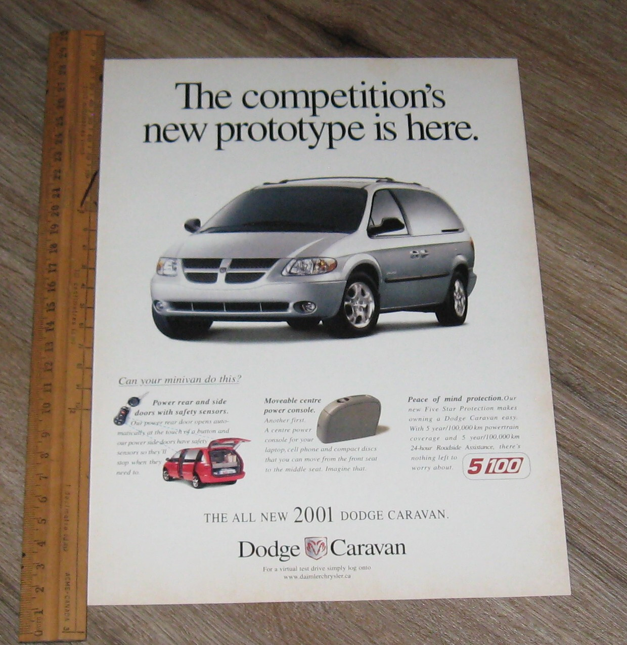 Dodge Car AD 2001 Caravan original ONE magazine page advertisement | eBay