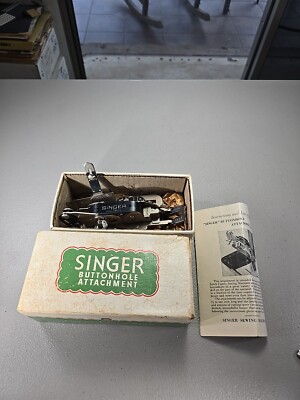 Vintage Singer Sewing Machine Buttonhole Attachment #121795 w ...