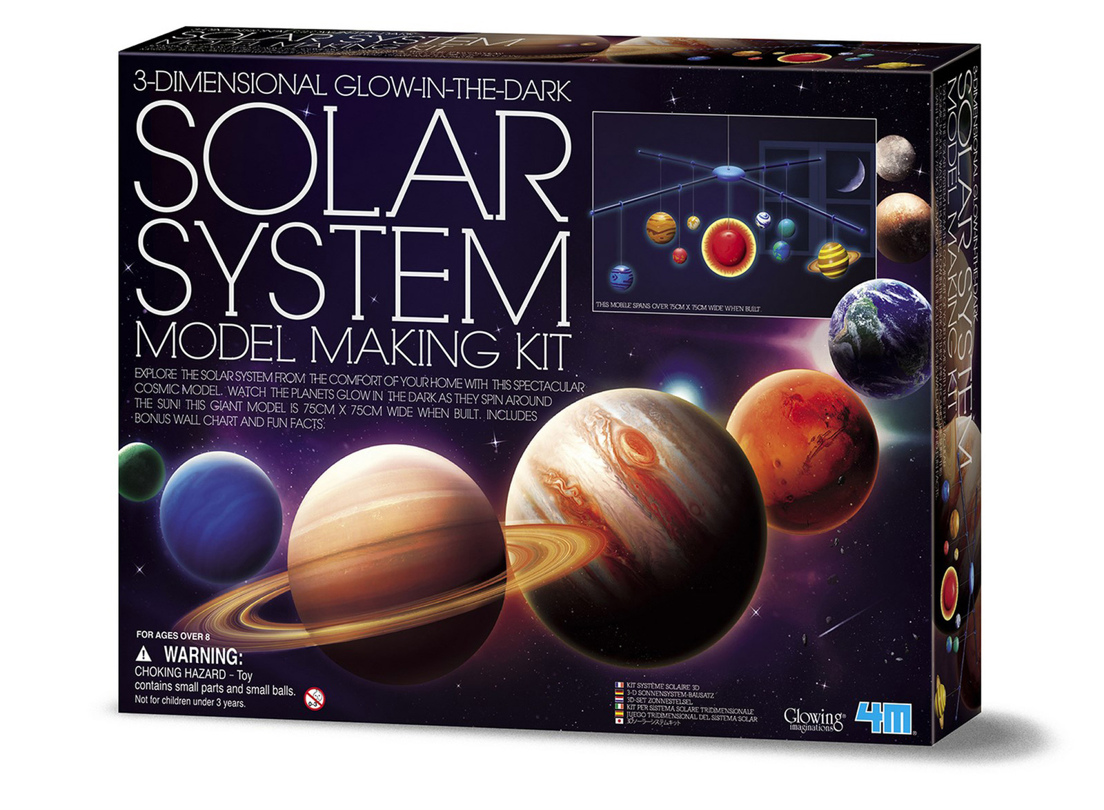 4M 3D Glow-in-the-Dark Solar System Model Making Science Kit - STEM ...
