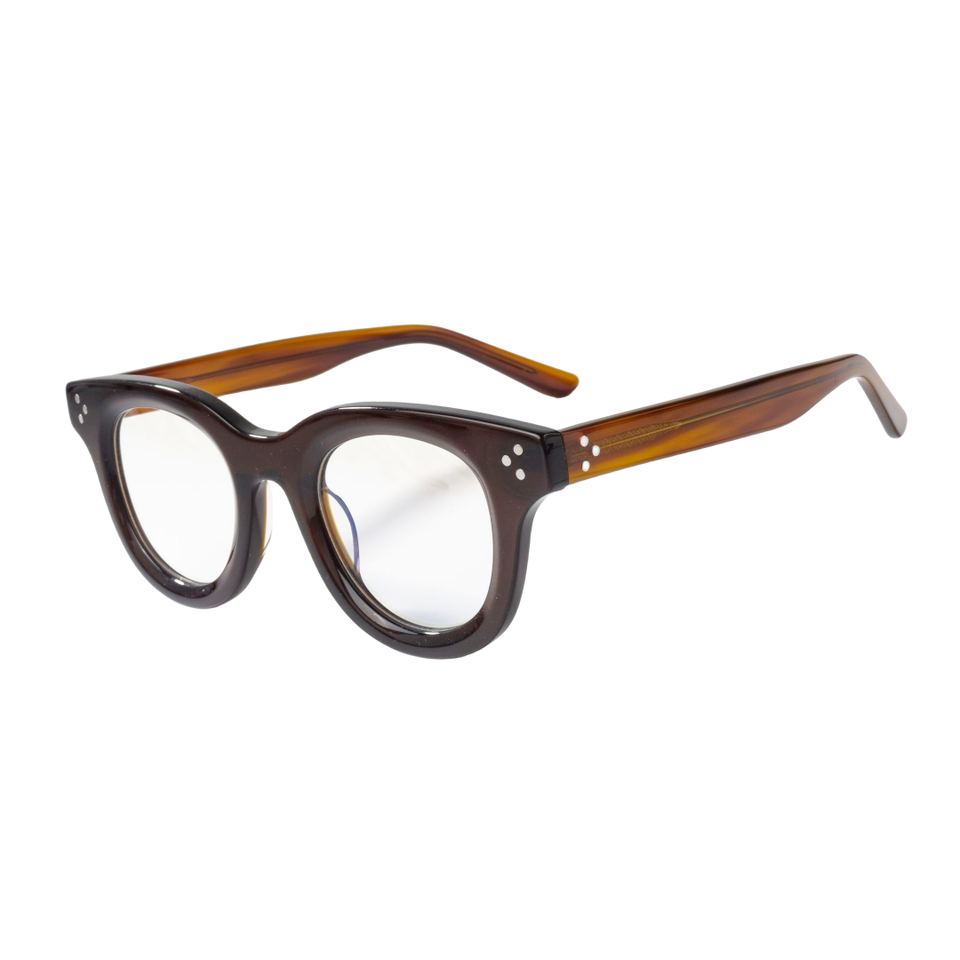 Retro Trendy Acetate Eyeglasses Frames Oval Square Vintage Glasses Men ...