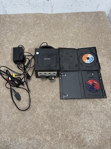 Nintendo GameCube Console Black, Power Cord, AV, Memory Card 2 Games | eBay