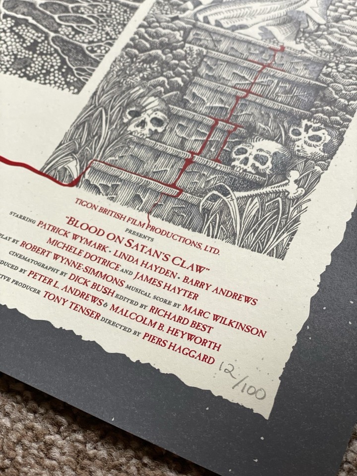 Sin Eater Blood On Satan’s Claw Screen Print. Under The Floorboards ...