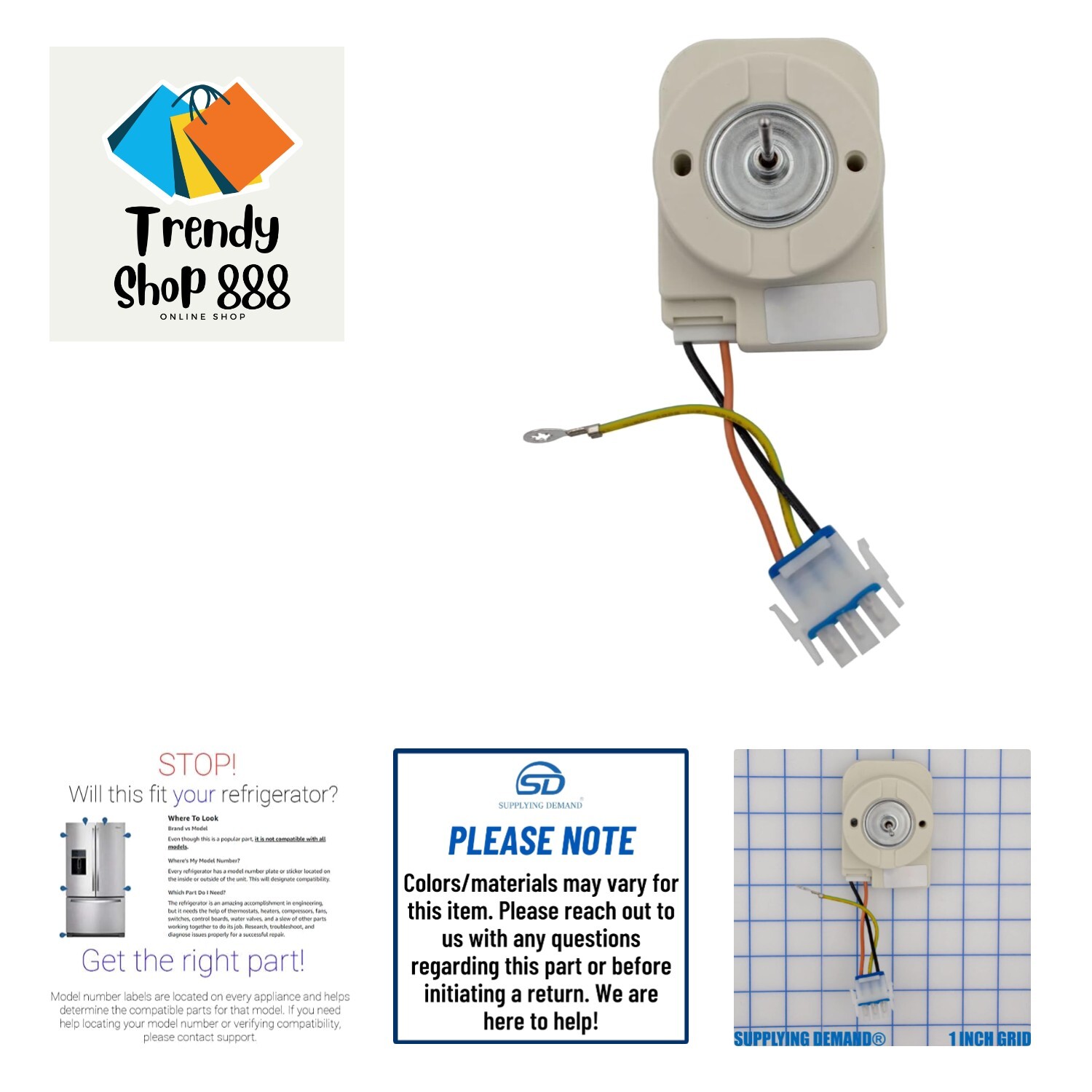 WR60X28783 WR60X31522 Refrigerator Evaporator Fan Motor Replacement ...