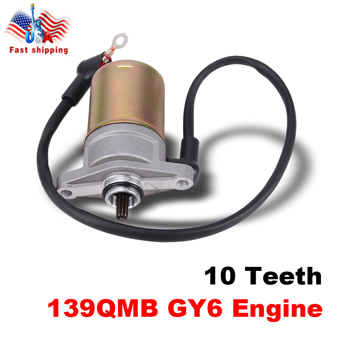 Starter Motor for GY6 50cc 49CC 50cc 60cc 72cc Engine 139QMB Scooter 4 ...