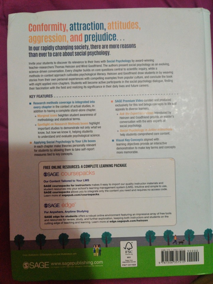 Social Psychology by Wind Goodfriend and Thomas E. Heinzen (2018 ...