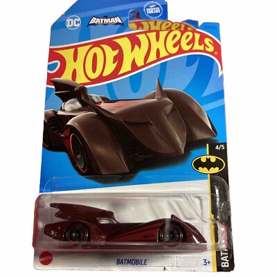 Hot Wheels DC Batman Batmobile Burgundy Diecast 1:64 Scale Batman ...