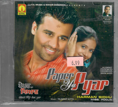 Paper Ya pyar By Miss Pooja & Harman Sidhu [Cd] Rare Media | eBay