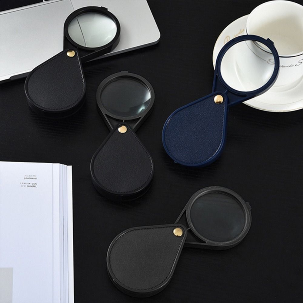 Glass Lens Folding Magnifier Handheld Jewelry Loupe Reading Magnifying ...