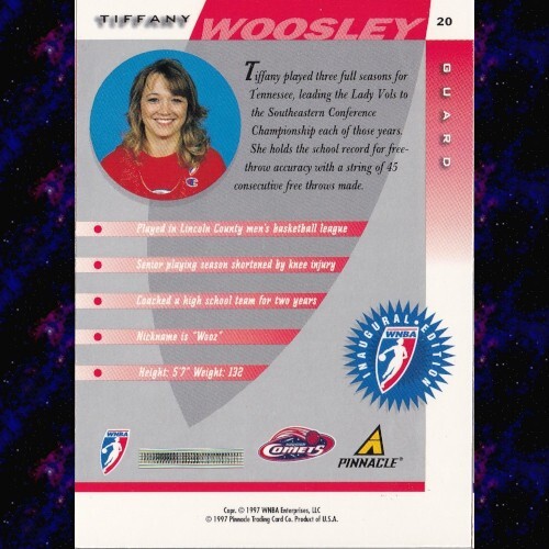 ROOKIE! FIRST WNBA CARDS EVER! Tiffany Woosley #20 Pinnacle 97 | eBay
