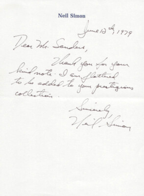 NEIL "DOC" SIMON - AUTOGRAPH LETTER SIGNED 06/12/1979 | eBay