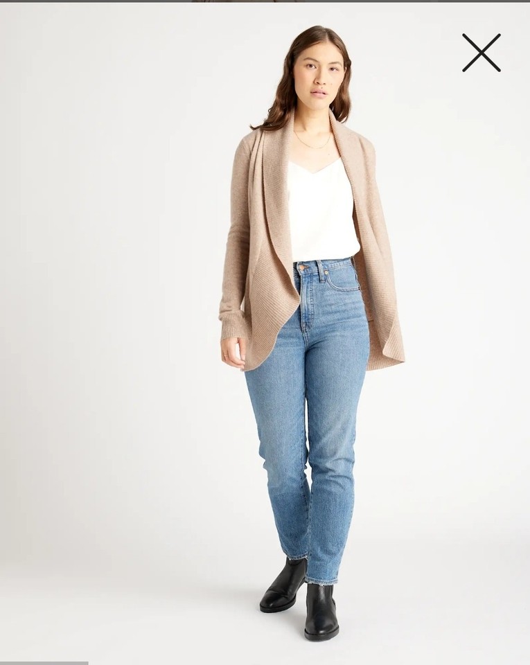 NWOT! Quince Mongolian 100% Cashmere Pink Open Cardigan Sweater! Sz S! (B30) | eBay