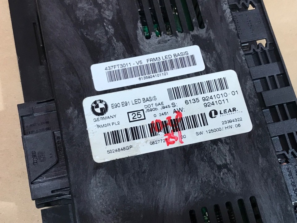 2011 BMW 328i Footwell Light Lighting Control Module Unit FRM3R LCM ...