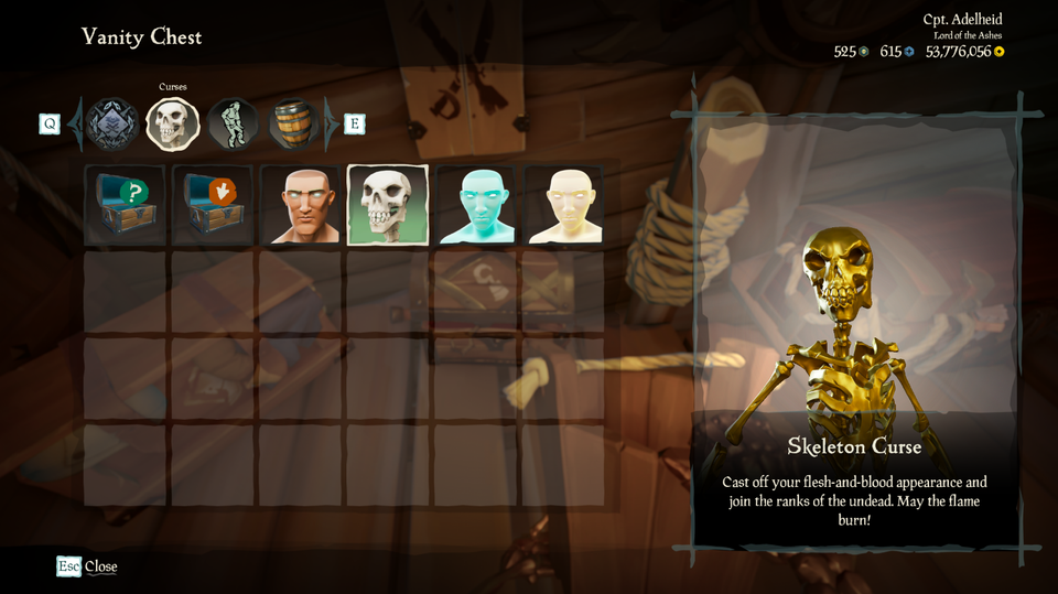 SoT Account - Golden Skeleton Gold Ghost Curse - 2000+ PVP lvls - Sea ...
