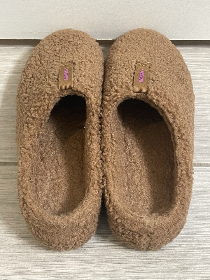 Bombas Sunday Slippers Mules Shearling Sherpa Chocolate Brown Women’s ...