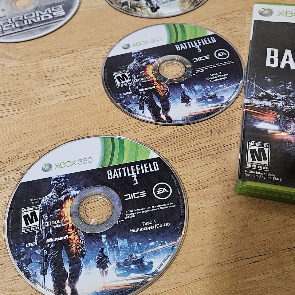 Lot XBOX 360 GAMES-Alien Predator/Resident Evil/Battlefield 3/Shadowrun ...