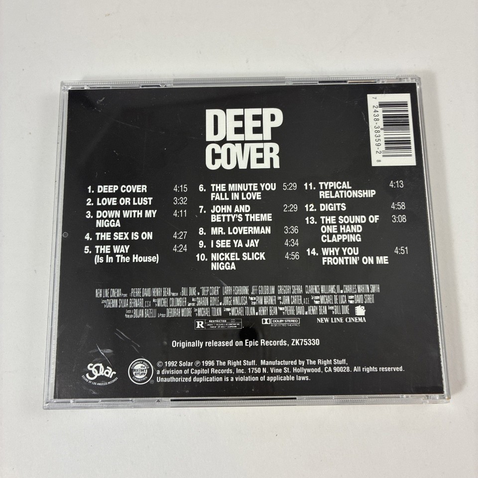 Deep Cover OST CD with Snoop Dogg, Dr. Dre, Jewell, Shabba Ranks | eBay